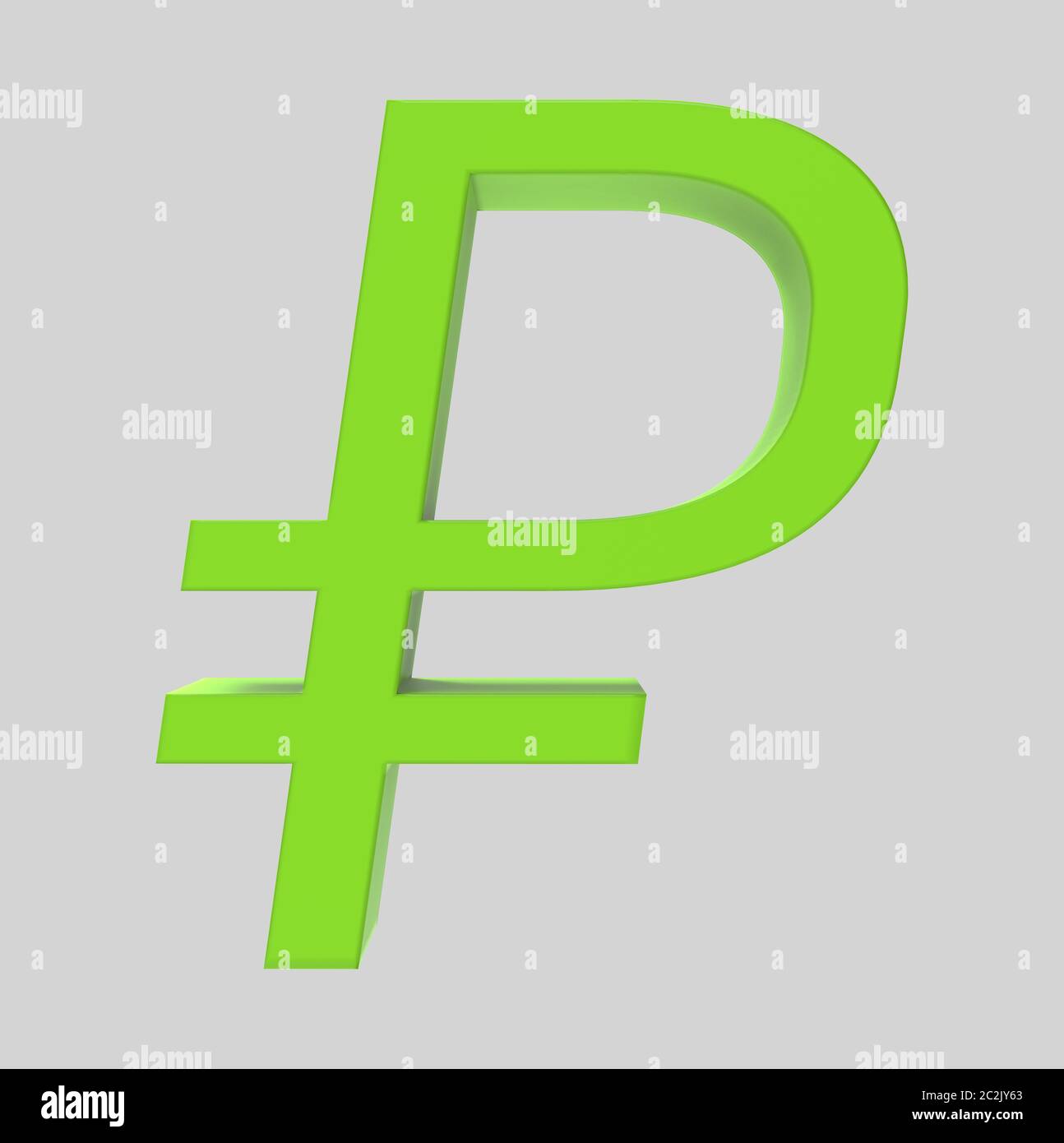 Ruble symbol sign isolated rouble RUB Russian ruble Currency Symbol 3d ...