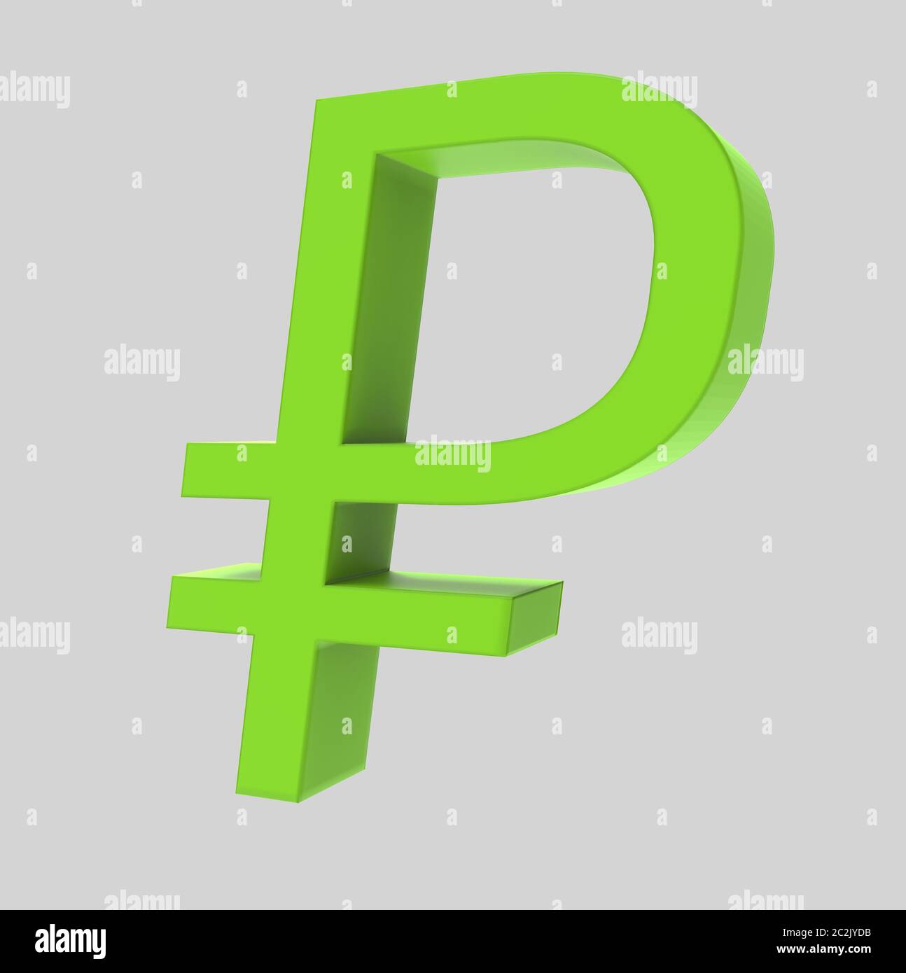 Ruble symbol sign isolated rouble RUB Russian ruble Currency Symbol 3d ...