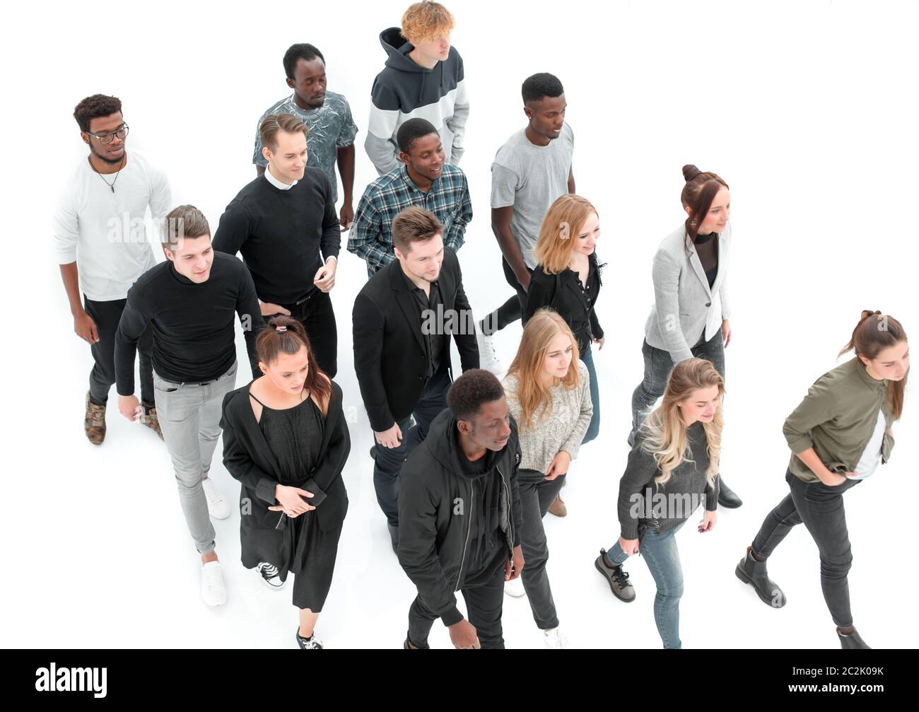 group of diverse young people walking together Stock Photo - Alamy