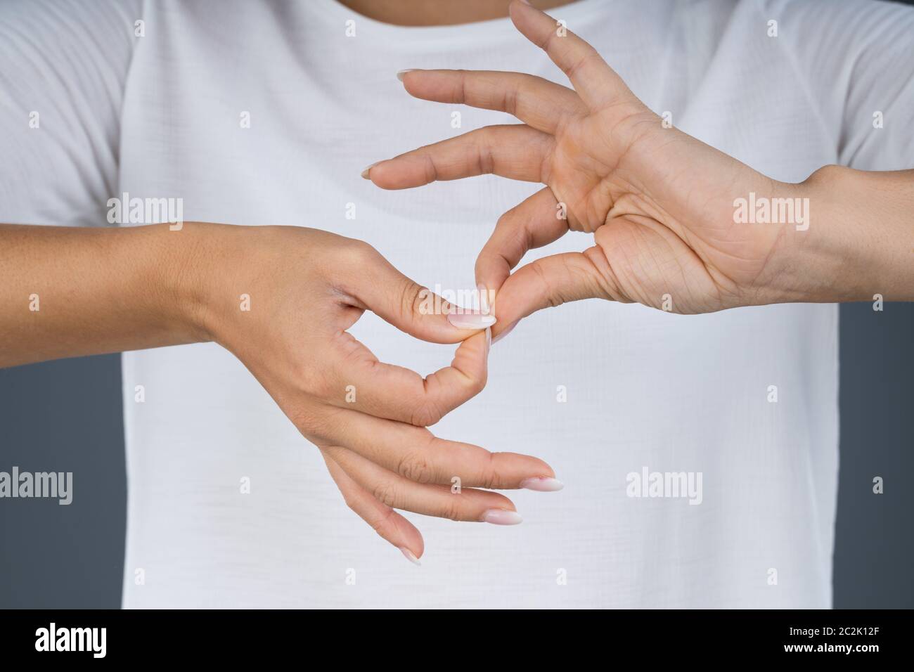 Disabilities showing sign language hi-res stock photography and images ...