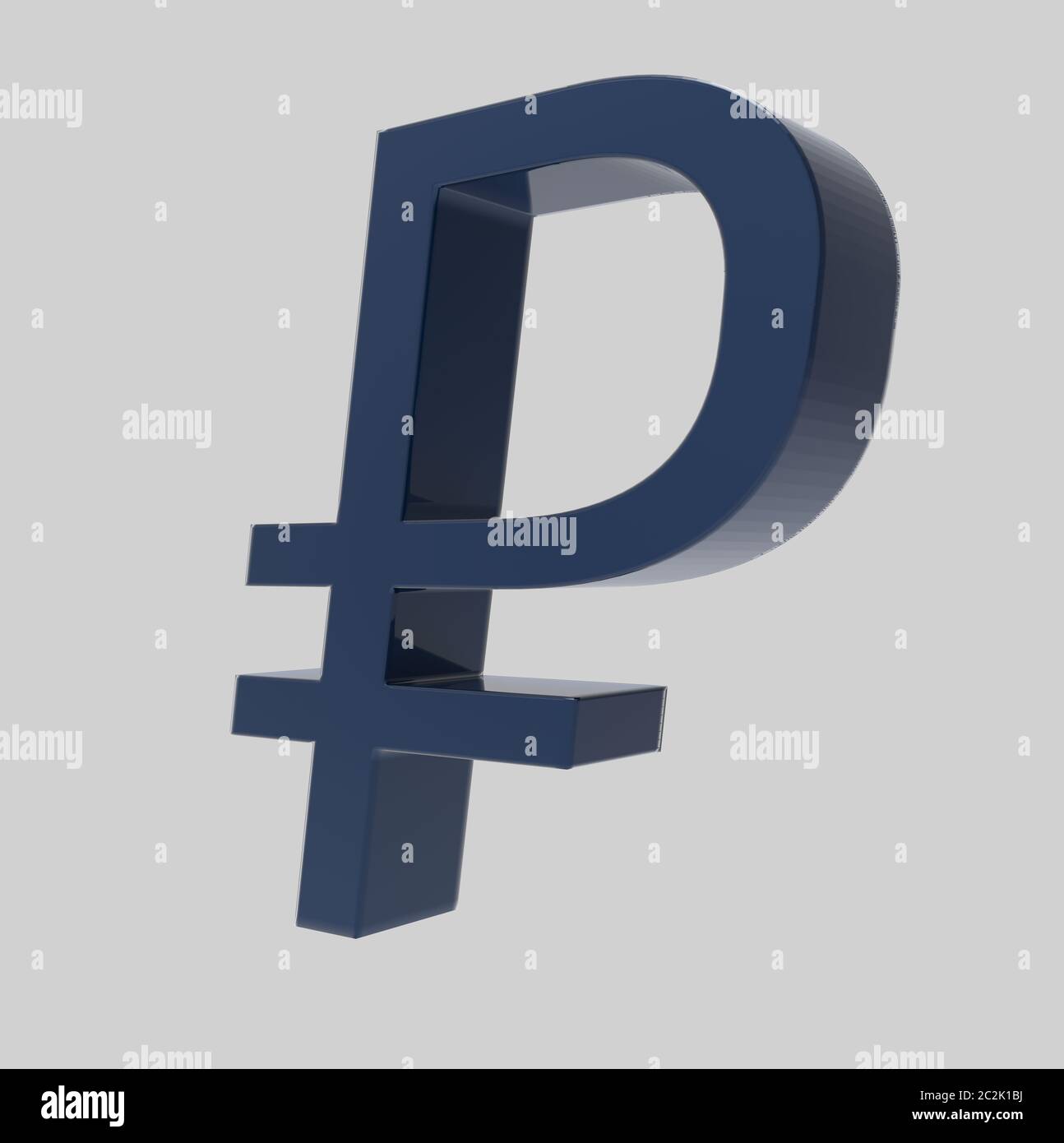 Ruble symbol sign isolated rouble RUB Russian ruble Currency Symbol 3d ...