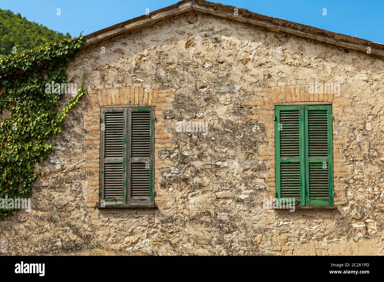 windows in the facades of ancient medieval houses Stock Photo - Alamy