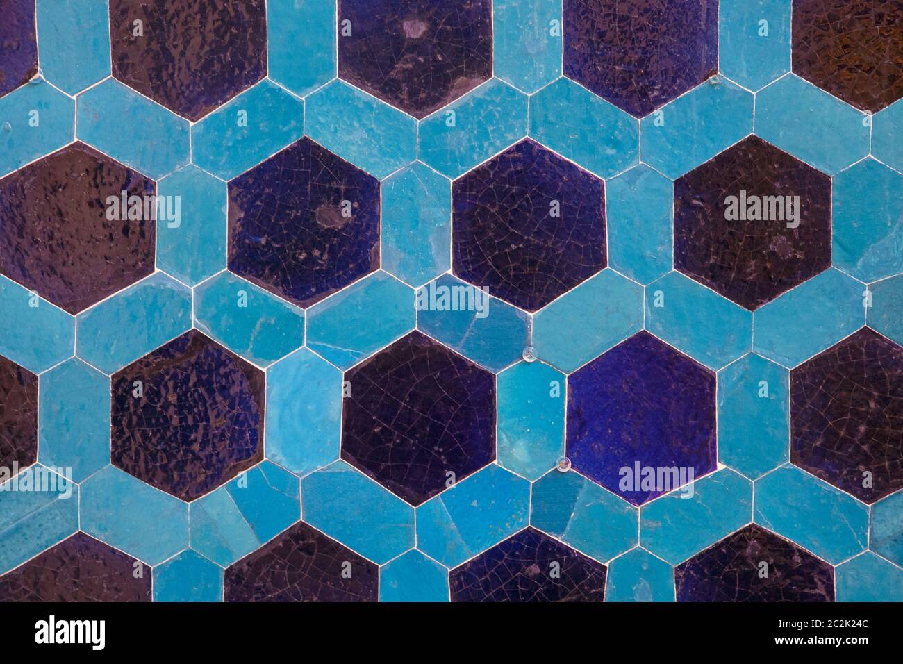 Hexagonal colorful modern bathroom, toilette or kitchen ceramic tiles ...