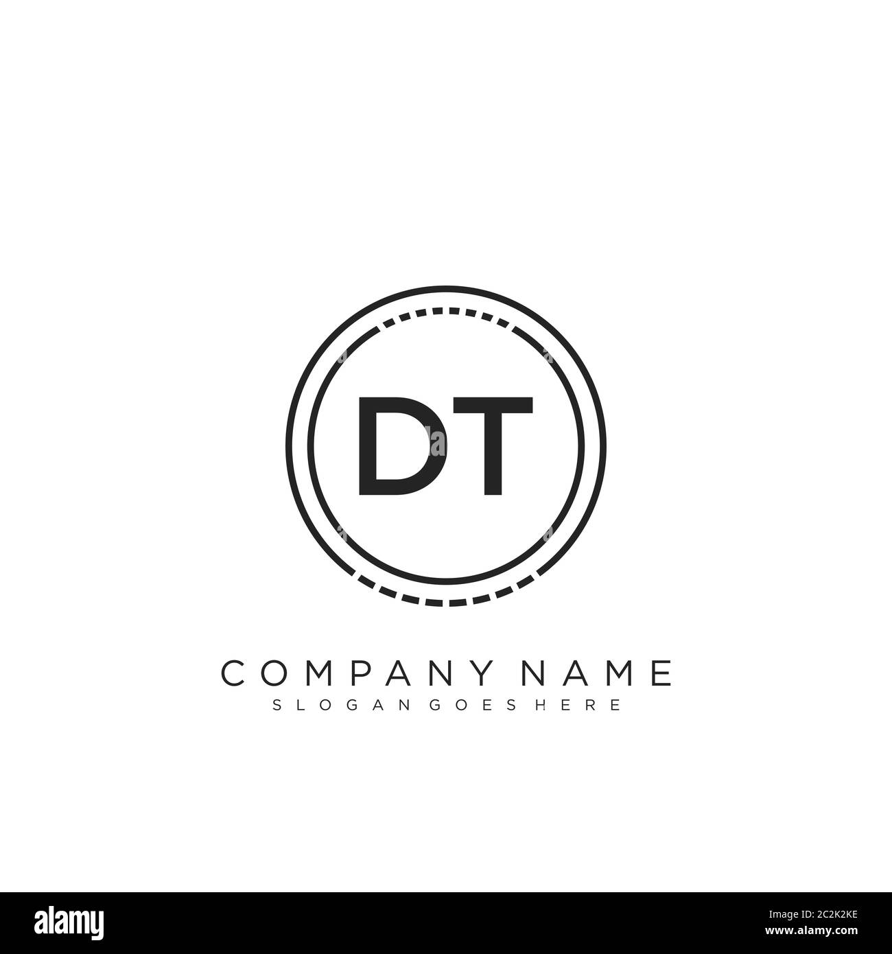 Dt initials logo Stock Vector Images - Alamy