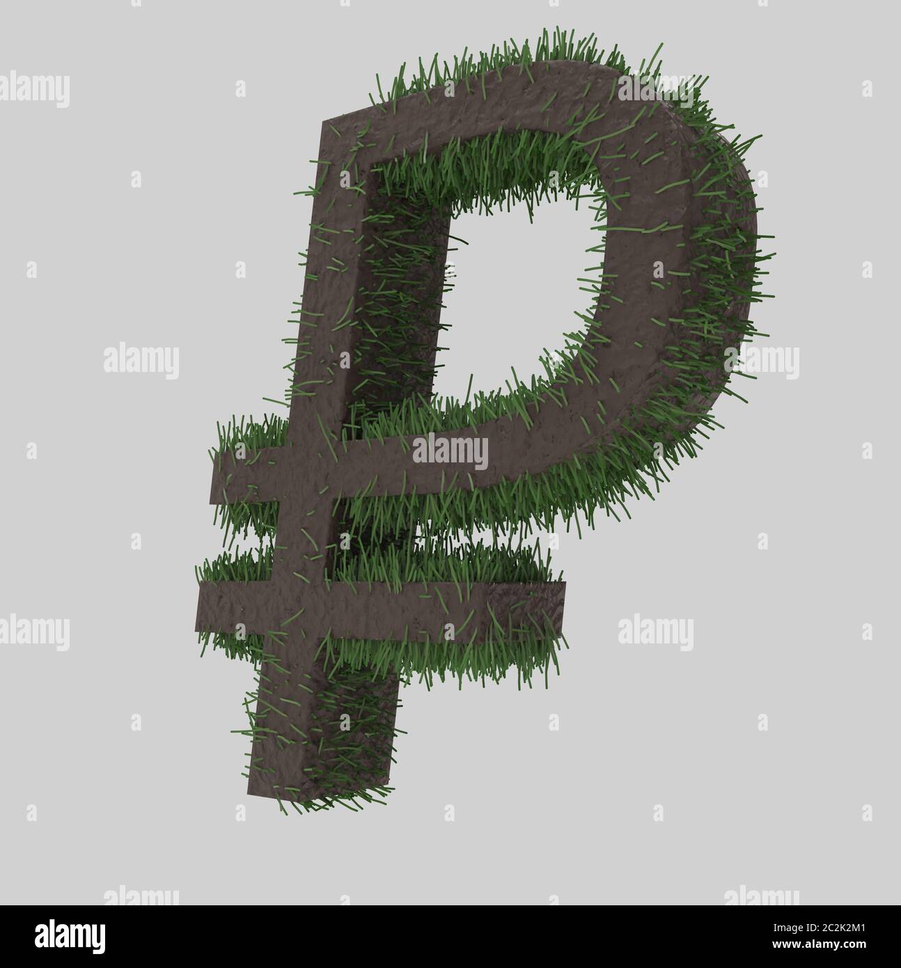 Ruble symbol sign isolated rouble RUB Russian ruble Currency Symbol 3d ...