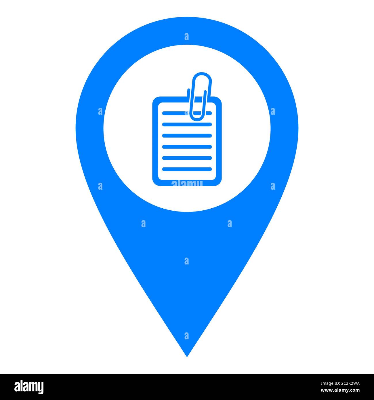 Document and location pin Stock Photo - Alamy