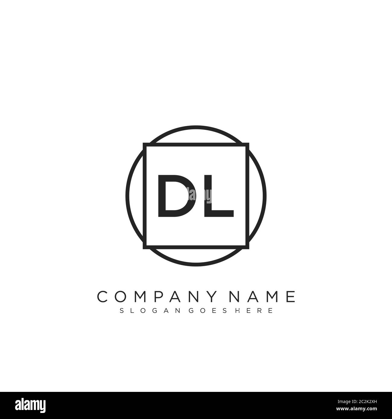 Initial letter DL beauty handwriting logo vector Stock Vector Image ...