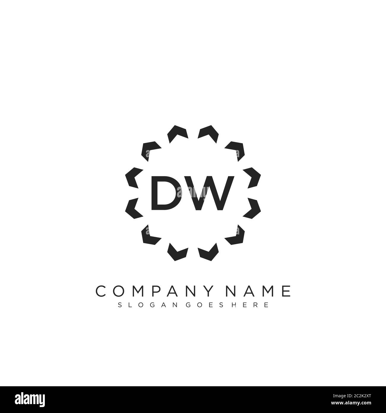 Initial dw logo Stock Vector Images - Alamy