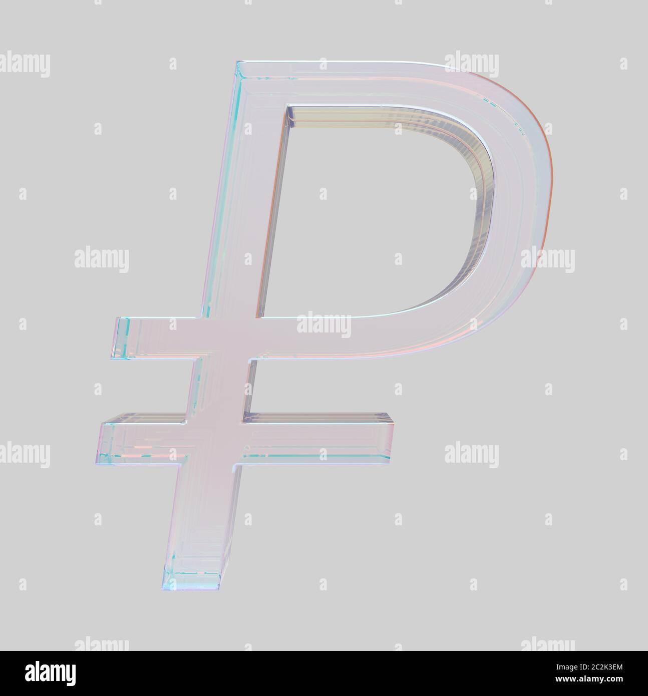 Ruble symbol sign isolated rouble RUB Russian ruble Currency Symbol 3d ...