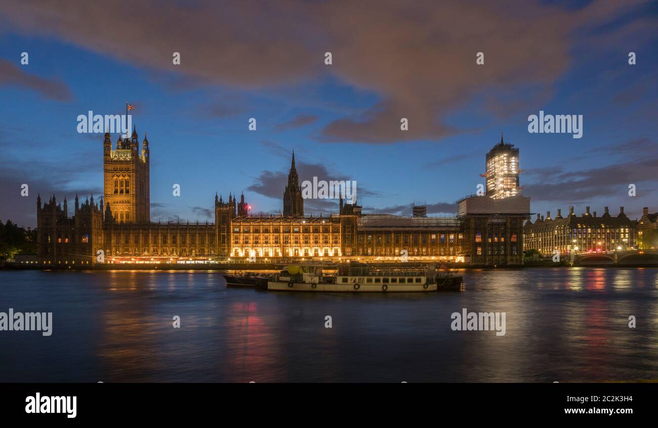 Parliament lit up hi-res stock photography and images - Alamy