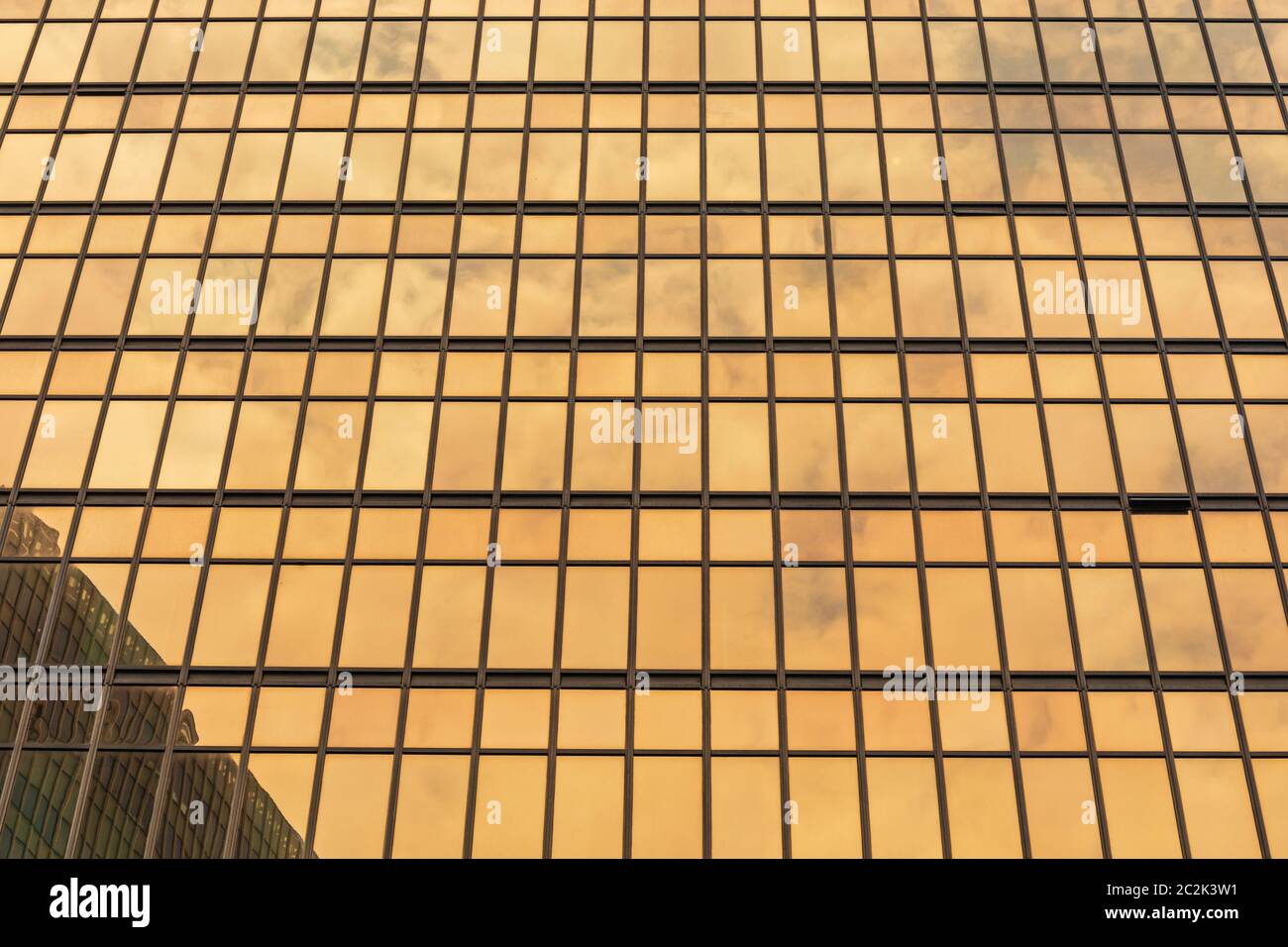 Golden windows insulation modern building facade hi-res stock ...