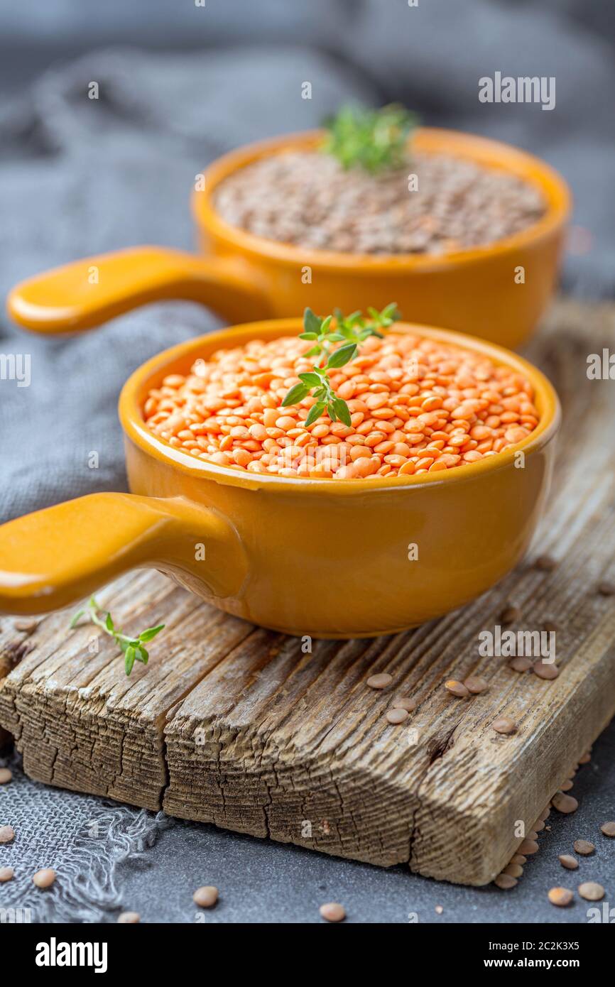 Organic lentils are a healthy food Stock Photo - Alamy