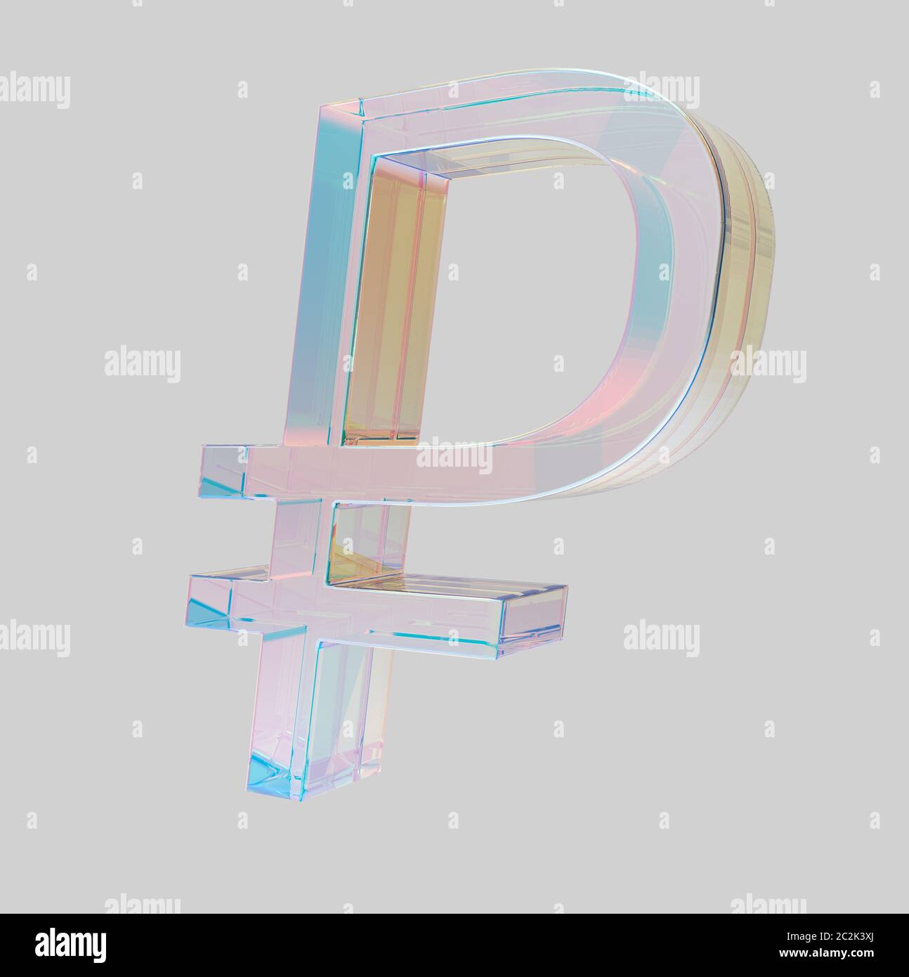 Ruble symbol sign isolated rouble RUB Russian ruble Currency Symbol 3d ...