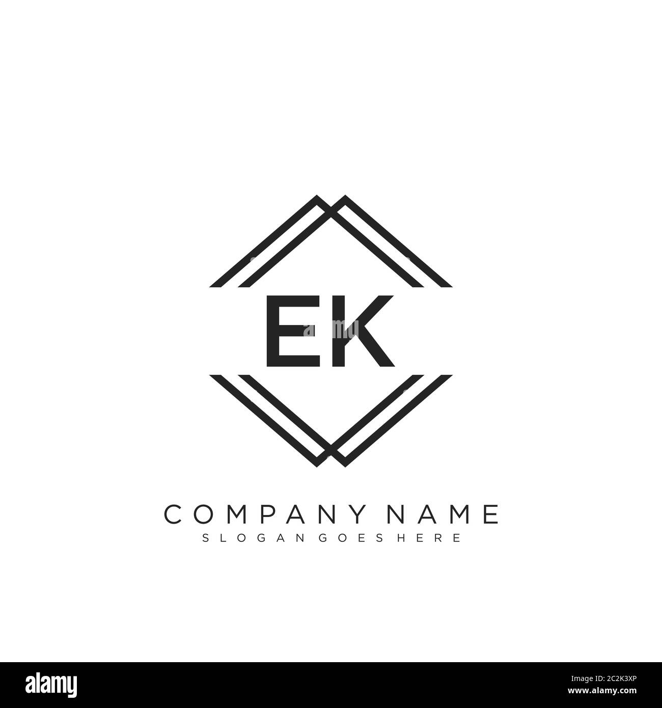 Ek initials logo Stock Vector Images - Alamy