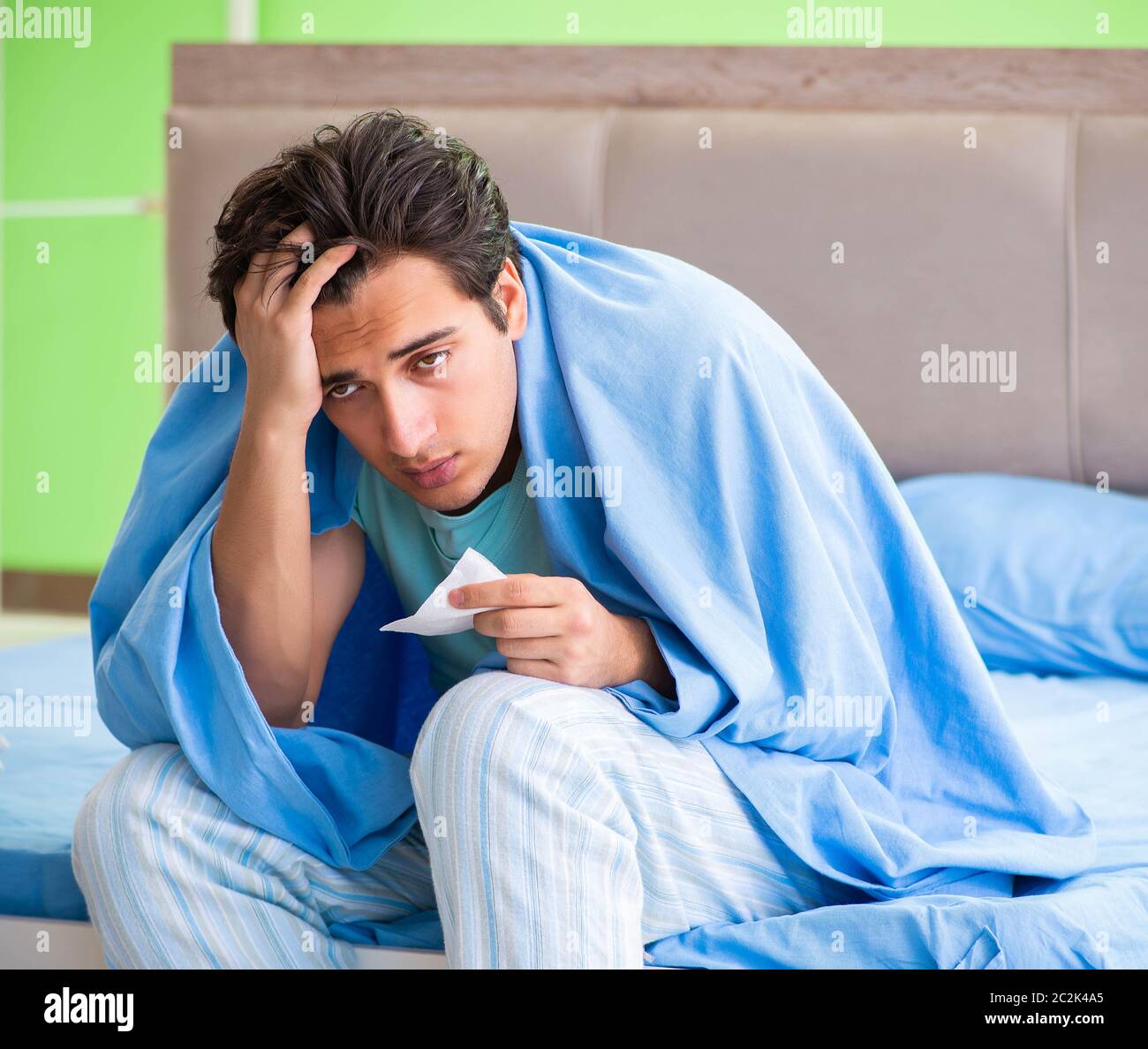 The man suffering from sleeping disorder and insomnia Stock Photo - Alamy