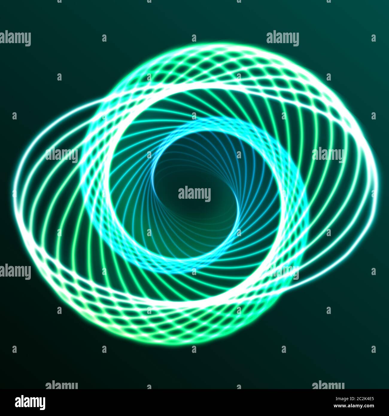 modern digital green line illustration on black background Stock Photo ...