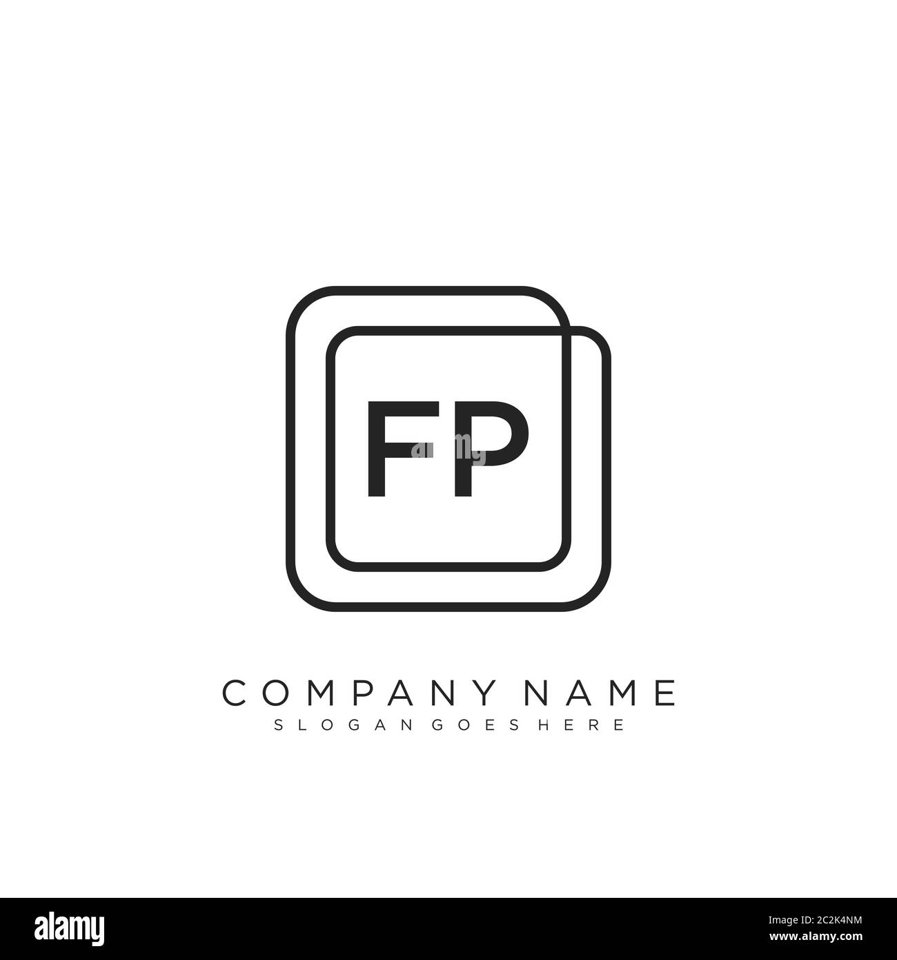 Fp initials logo hi-res stock photography and images - Alamy