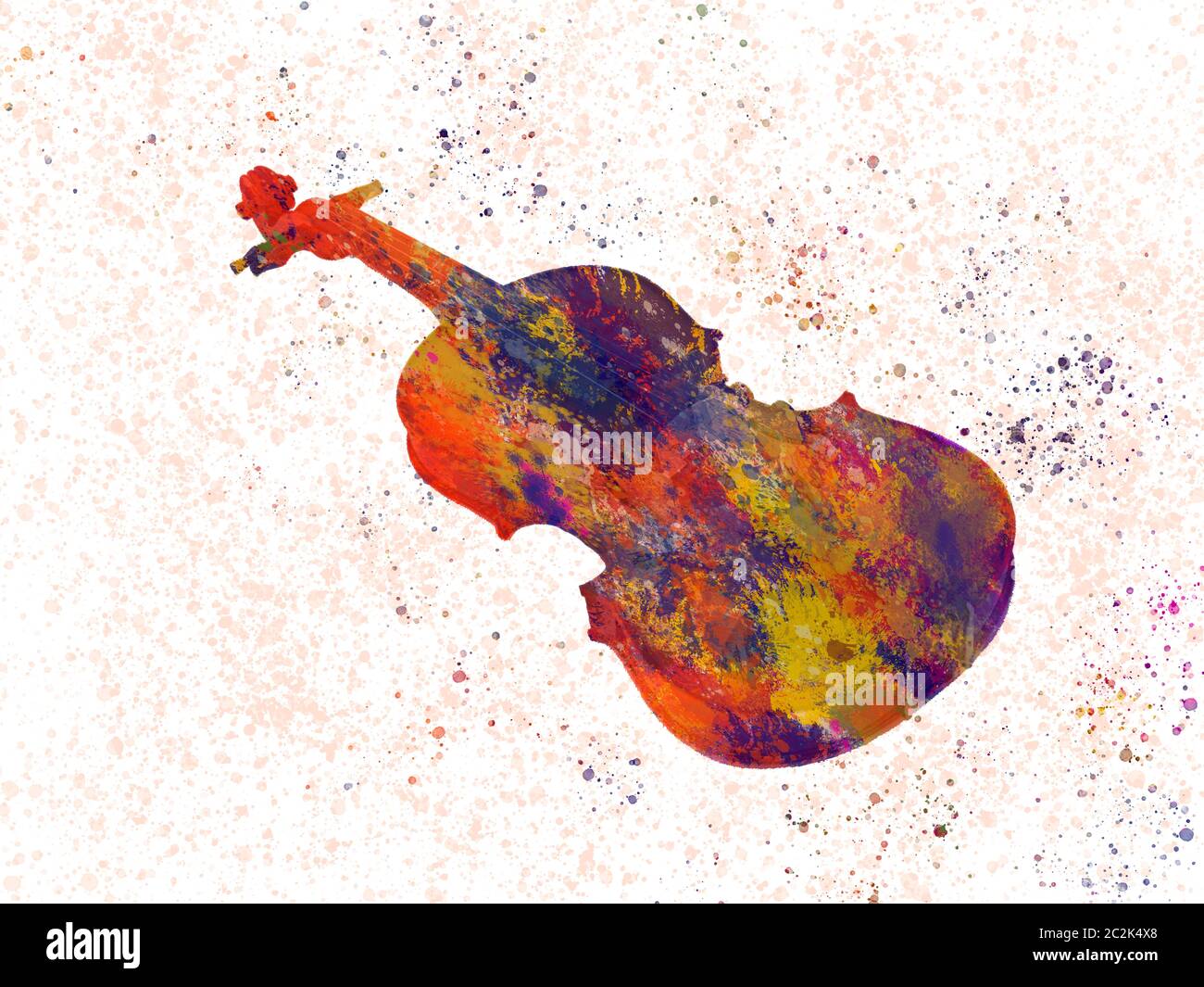Watercolor violin hi-res stock photography and images - Alamy
