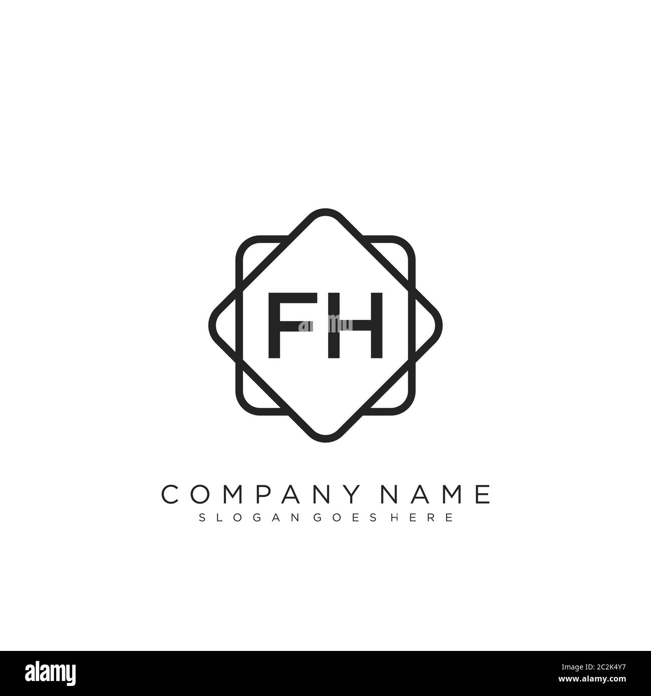 Letter fh vector vectors hi-res stock photography and images - Alamy