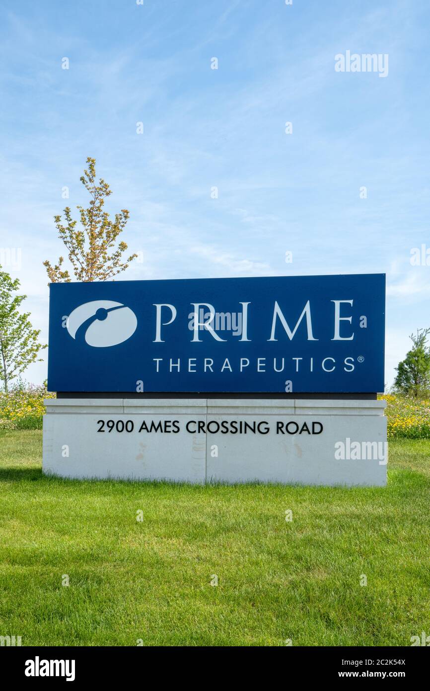 EAGAN, MN/USA - JUNE 15: 2020: Prime Therapeutics exterior sign and ...