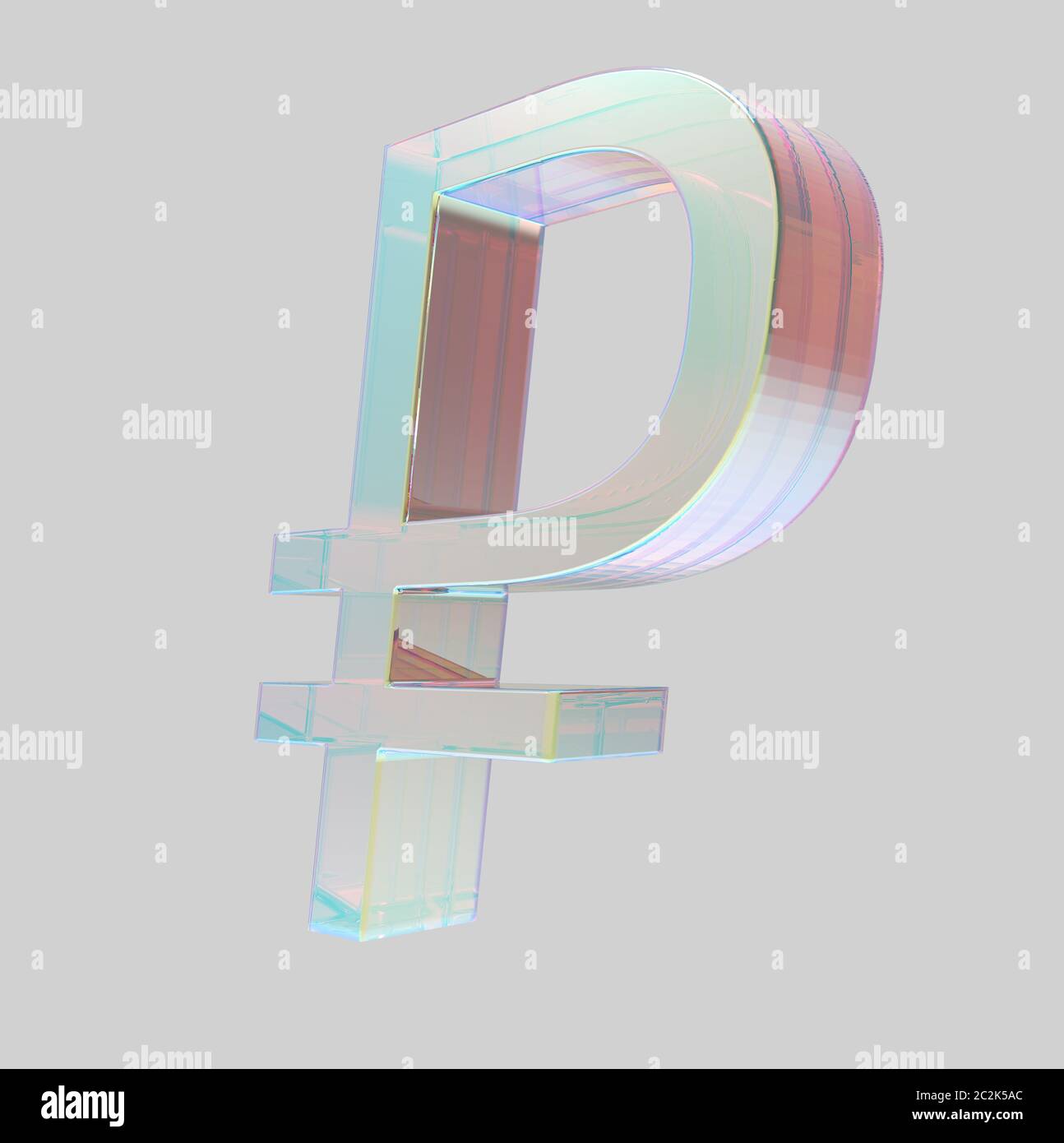 Ruble symbol sign isolated rouble RUB Russian ruble Currency Symbol 3d ...