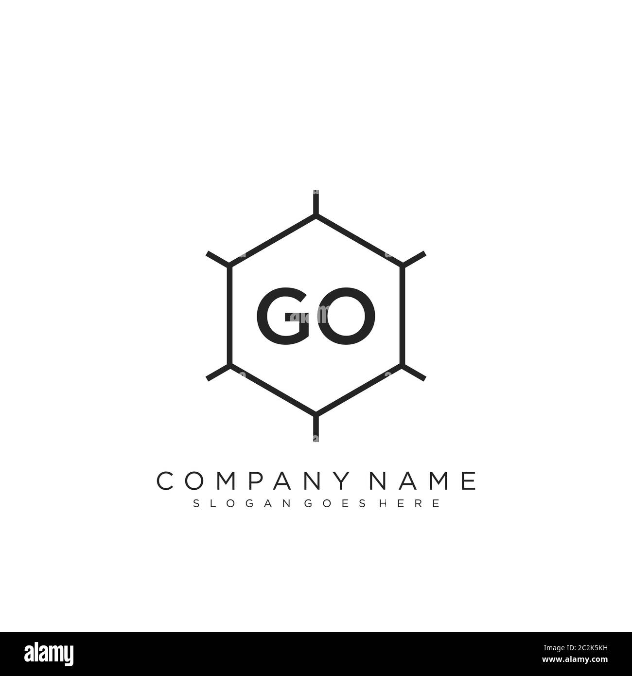 Letter go monogram logo hi-res stock photography and images - Alamy