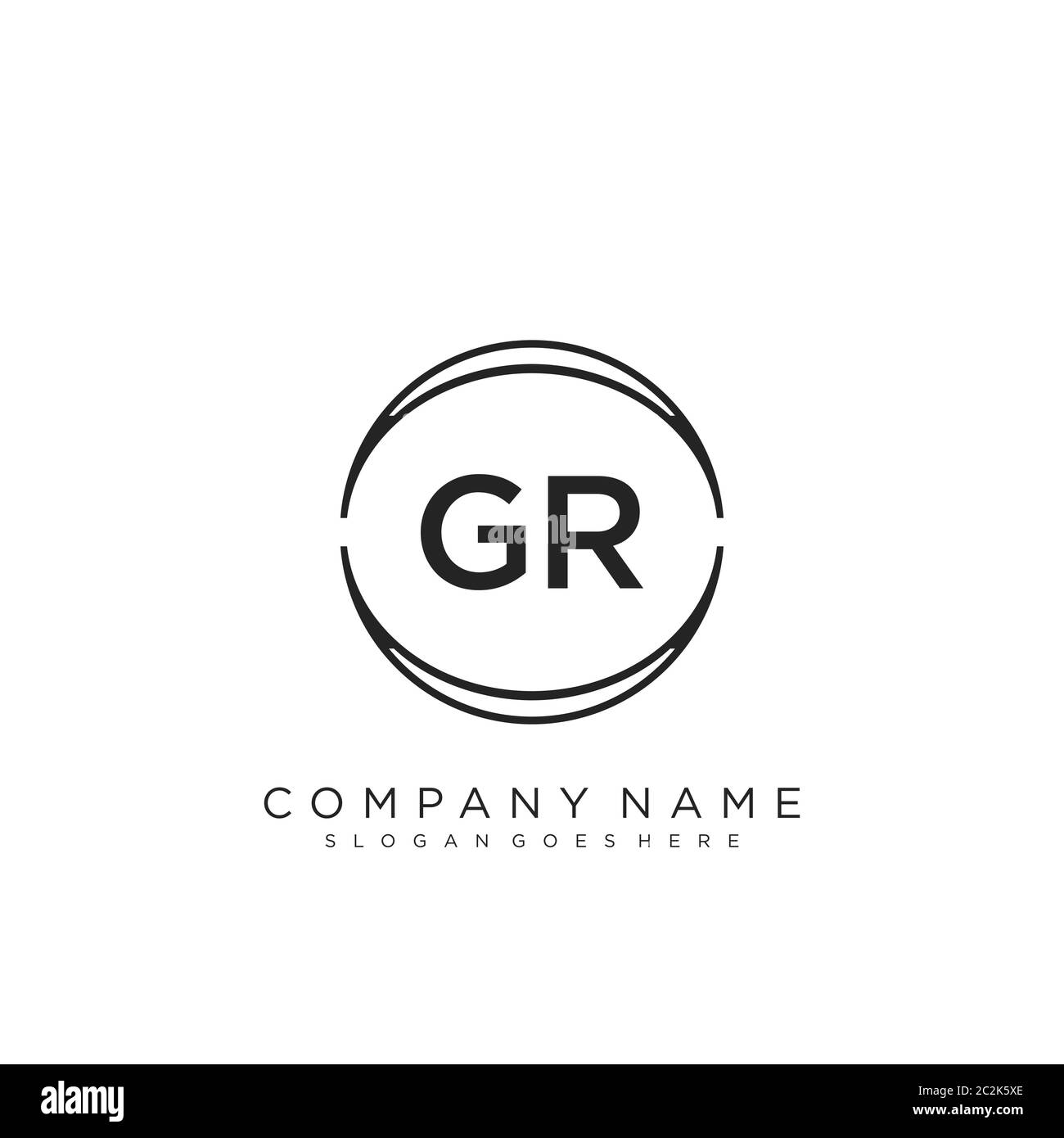 Gr initials logo Stock Vector Images - Alamy
