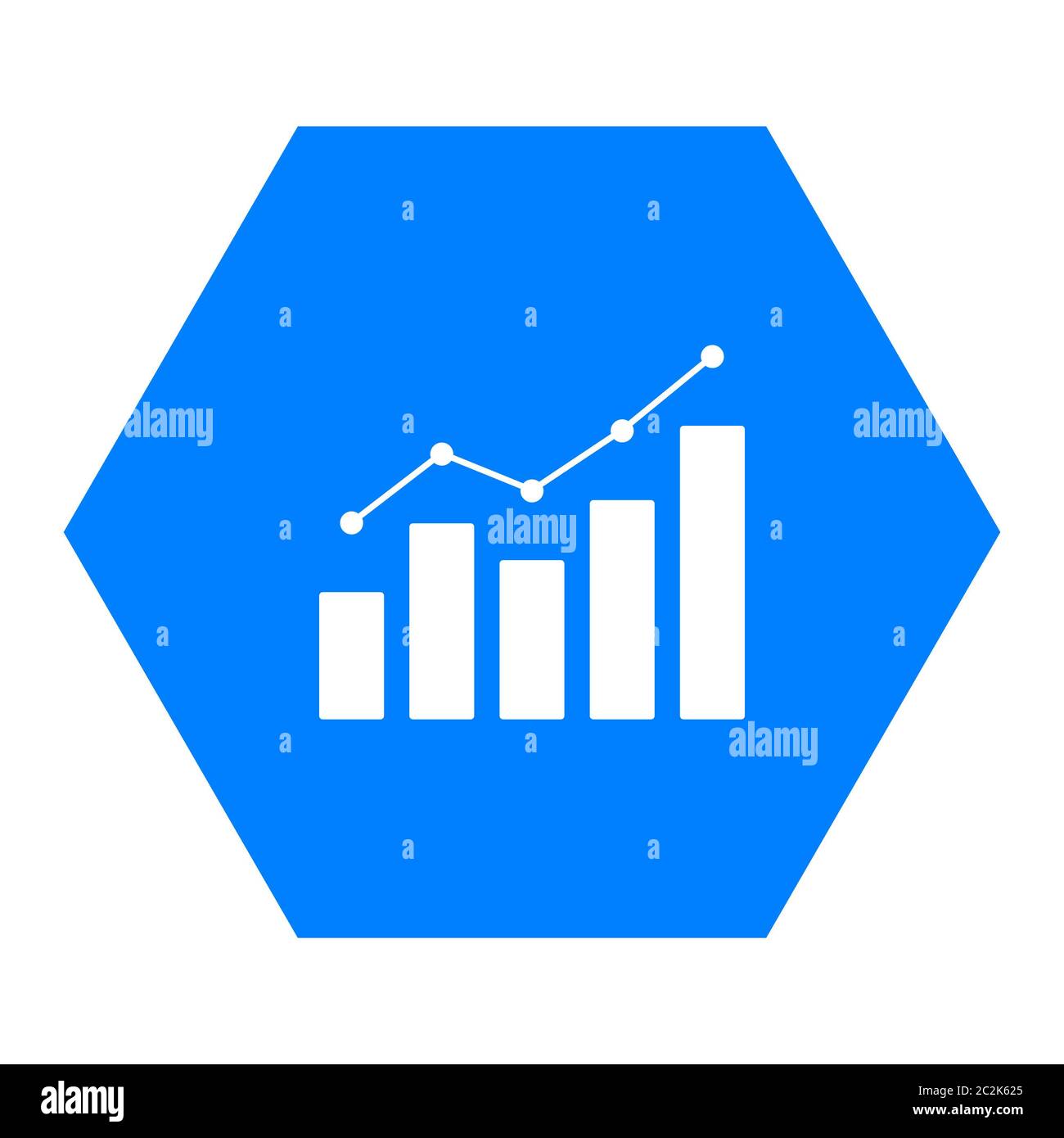 Chart and hexagon Stock Photo - Alamy
