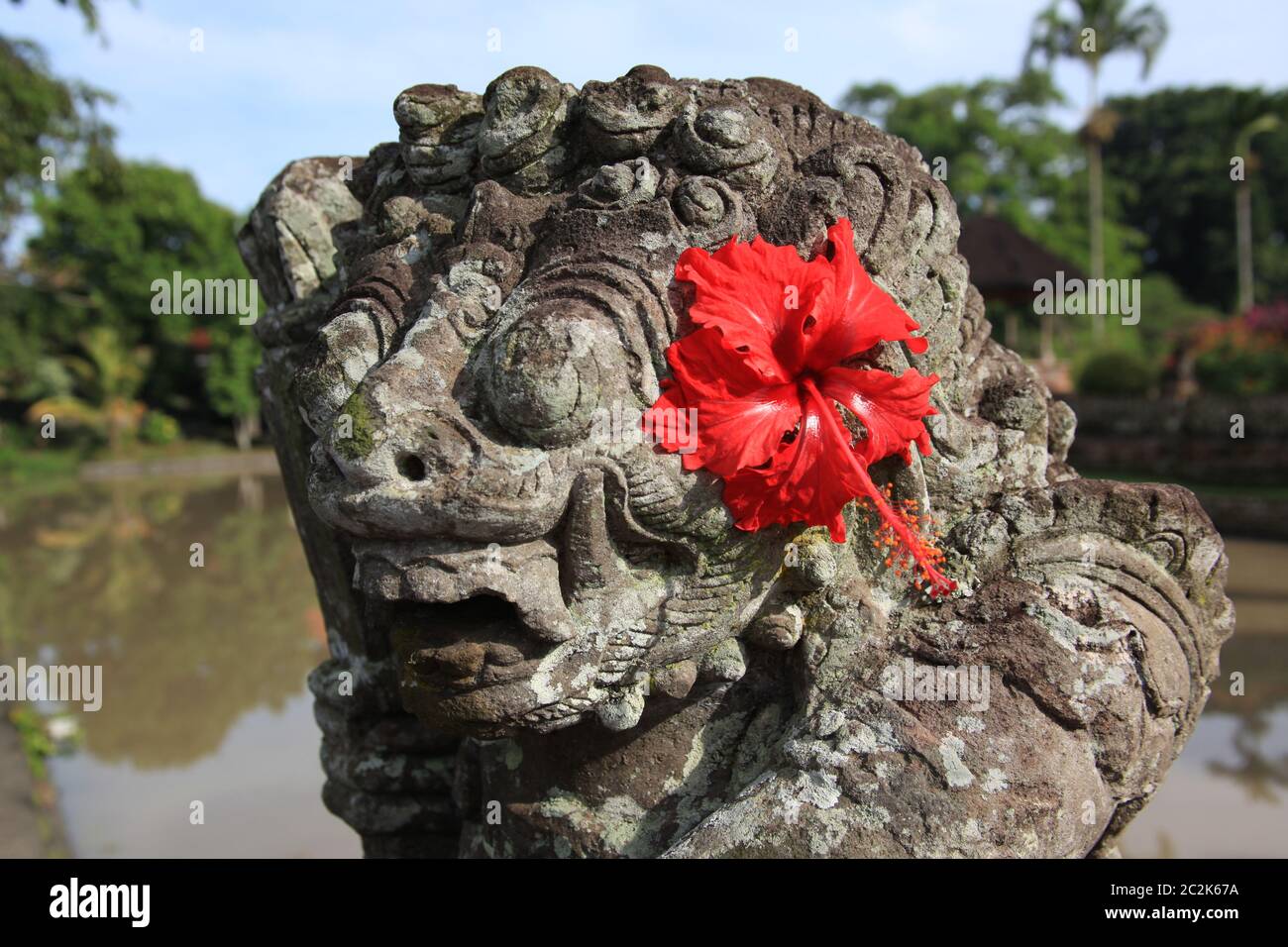 Stone guard on Bali Stock Photo - Alamy