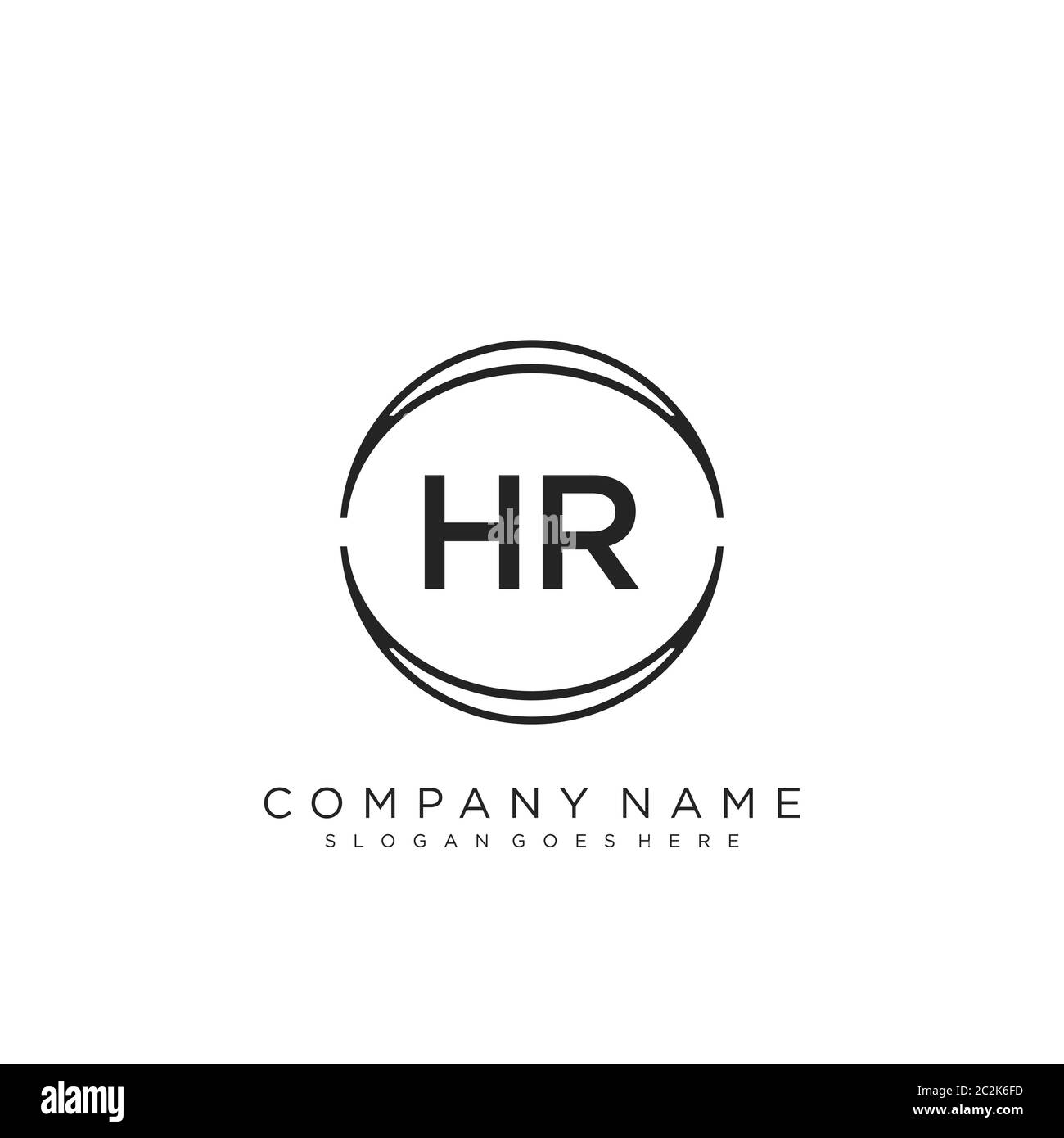 Hr initials logo hi-res stock photography and images - Alamy