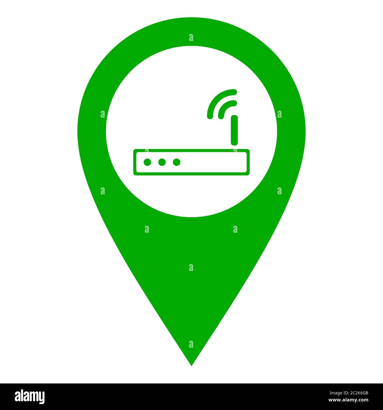 Router and location pin Stock Photo - Alamy