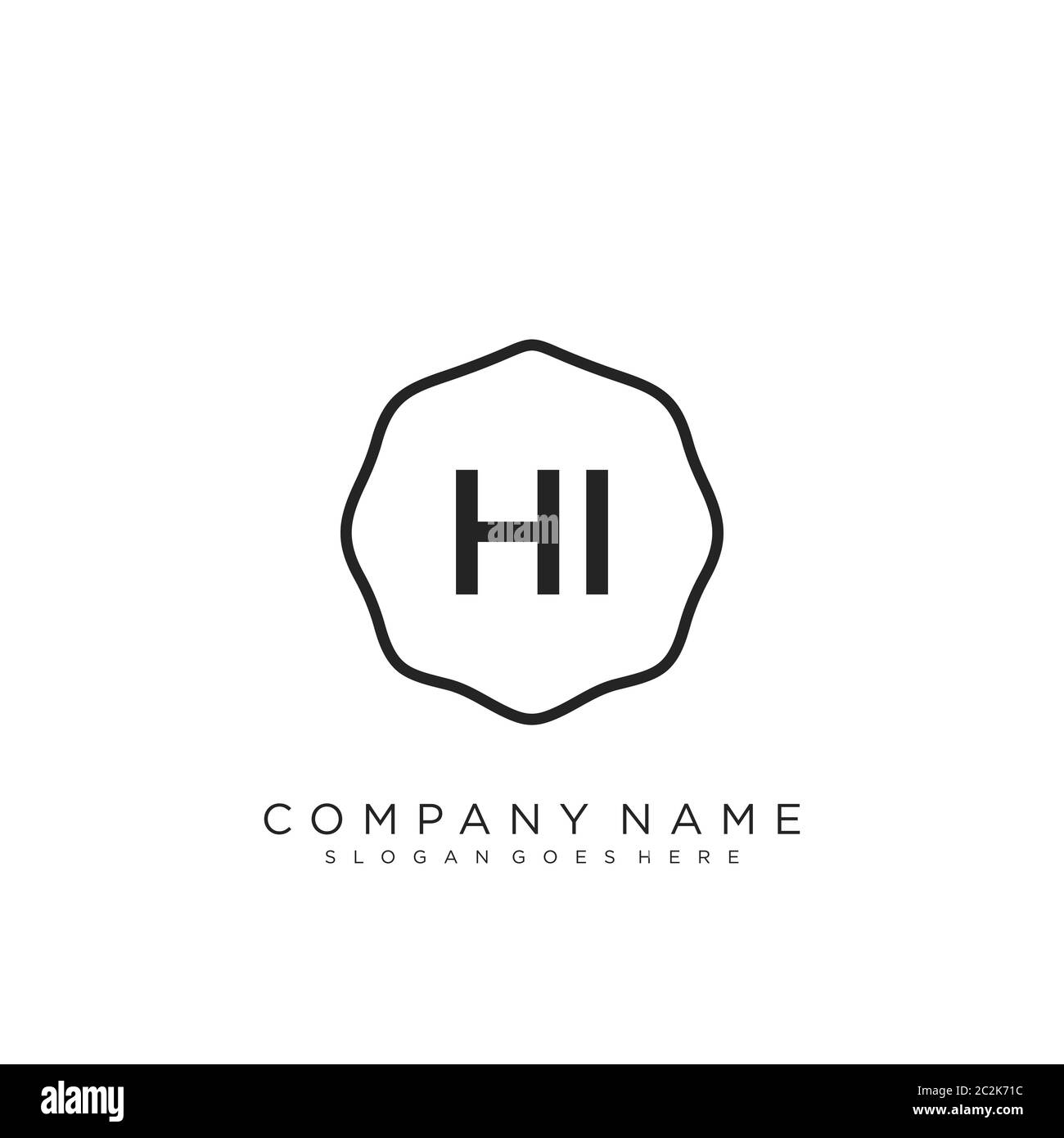 Hi letter Stock Vector Images - Alamy