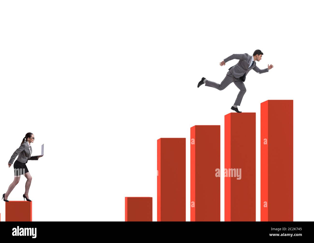 Man chasing woman concept running hi-res stock photography and images ...