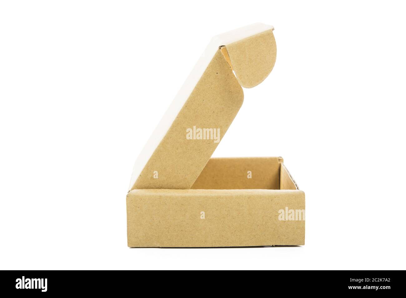 Cardboard brown box isolate on over white background Stock Photo - Alamy
