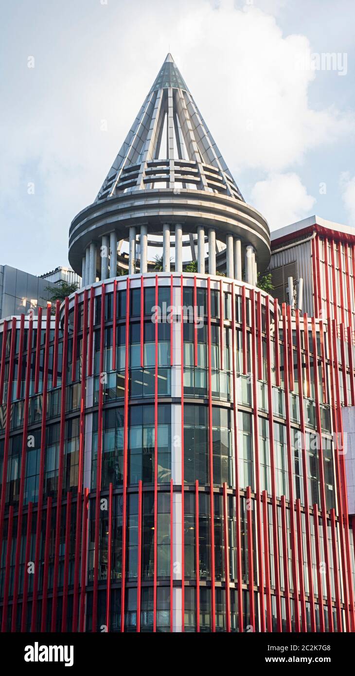 modern windows structure tower round glass architecture Stock Photo - Alamy