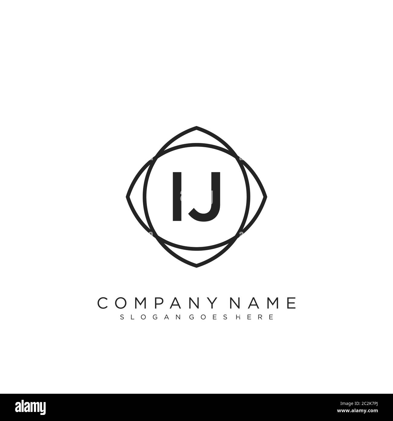 Ij letter logo Stock Vector Images - Alamy