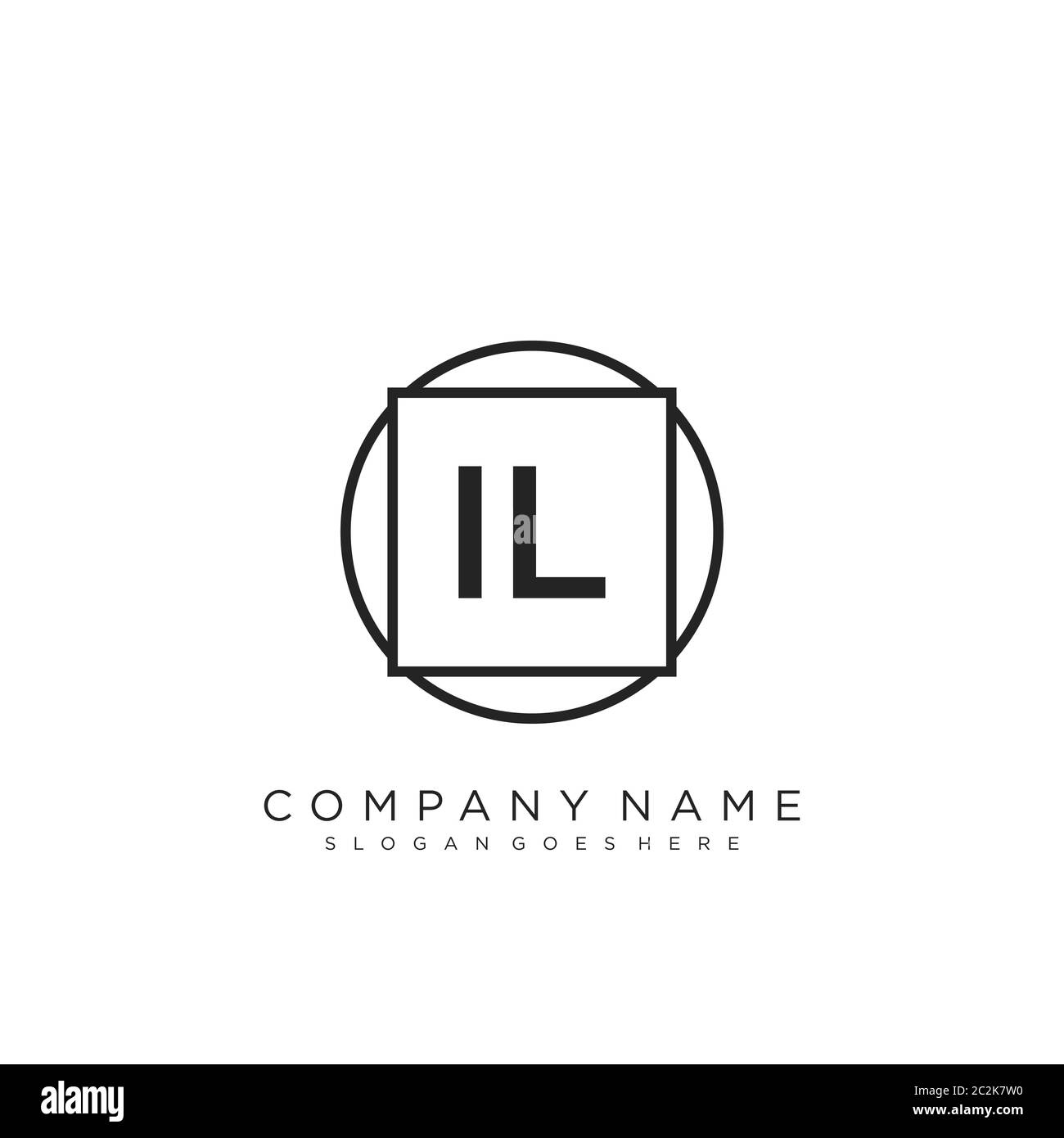 Il initials vector vectors hi-res stock photography and images - Alamy