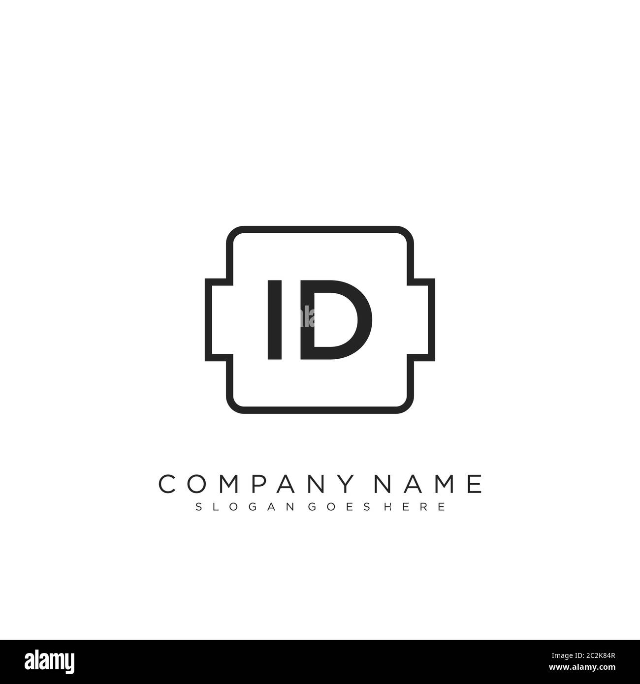 Initial letter ID beauty handwriting logo vector Stock Vector Image ...