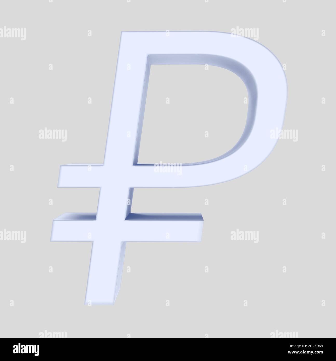 Ruble symbol sign isolated rouble RUB Russian ruble Currency Symbol 3d ...