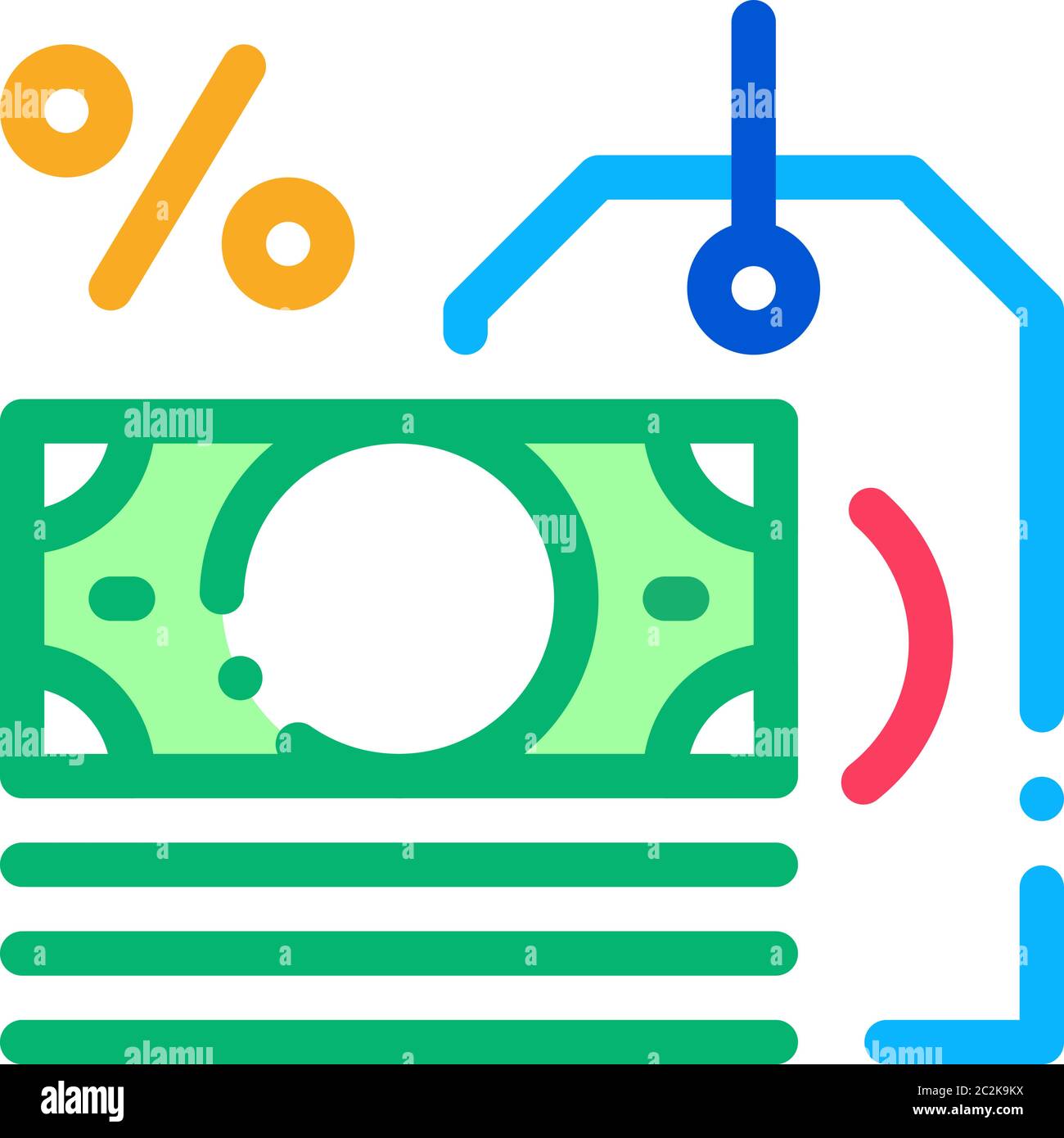 interest is money icon vector outline illustration Stock Vector Image ...