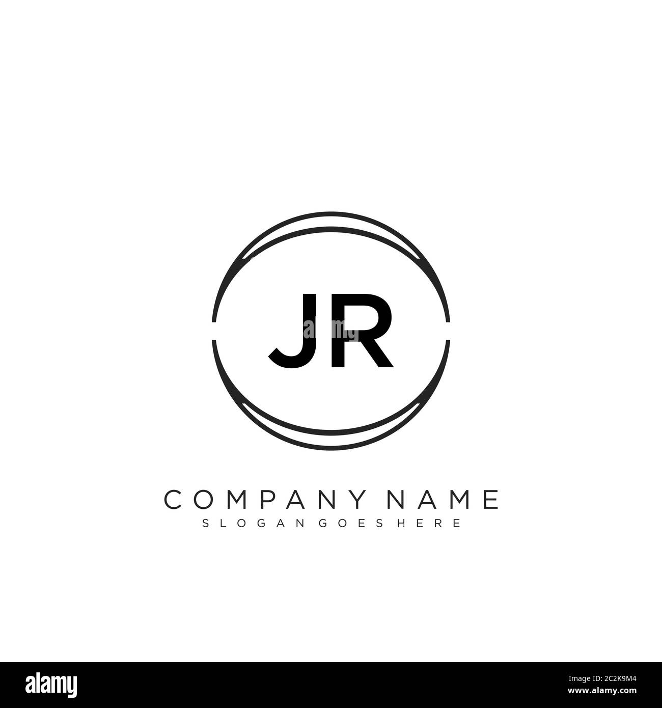 Jr initials logo hi-res stock photography and images - Alamy