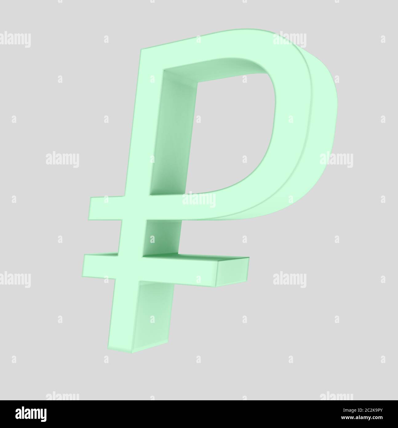 Ruble symbol sign isolated rouble RUB Russian ruble Currency Symbol 3d ...