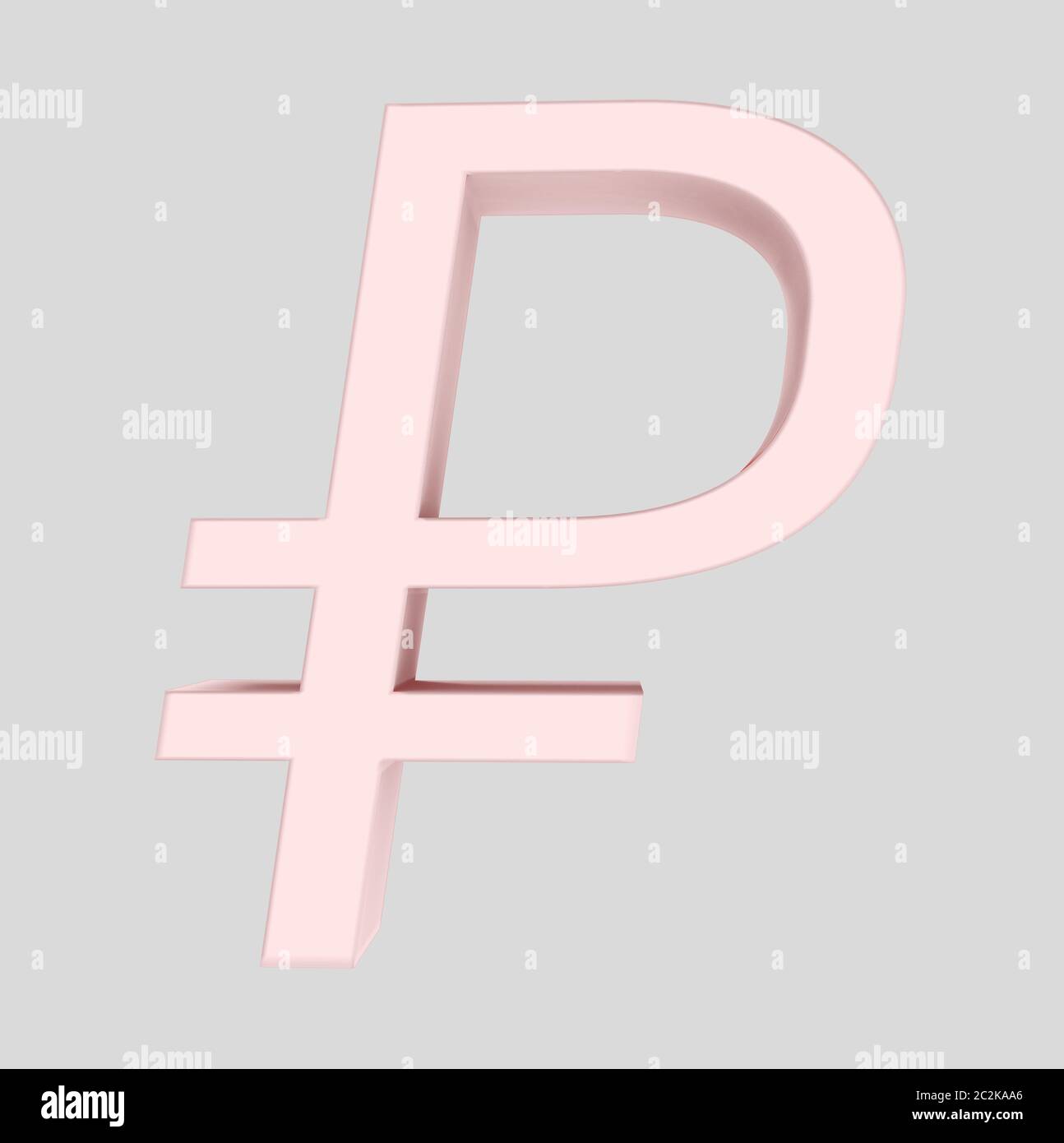 Ruble symbol sign isolated rouble RUB Russian ruble Currency Symbol 3d ...