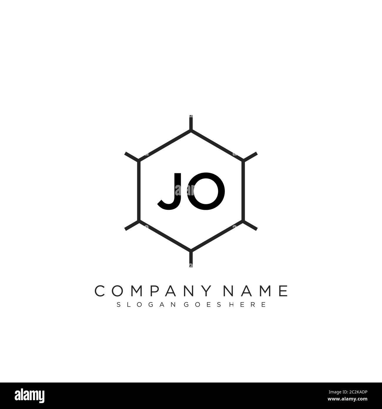 Initial letter JO beauty handwriting logo vector Stock Vector Image ...