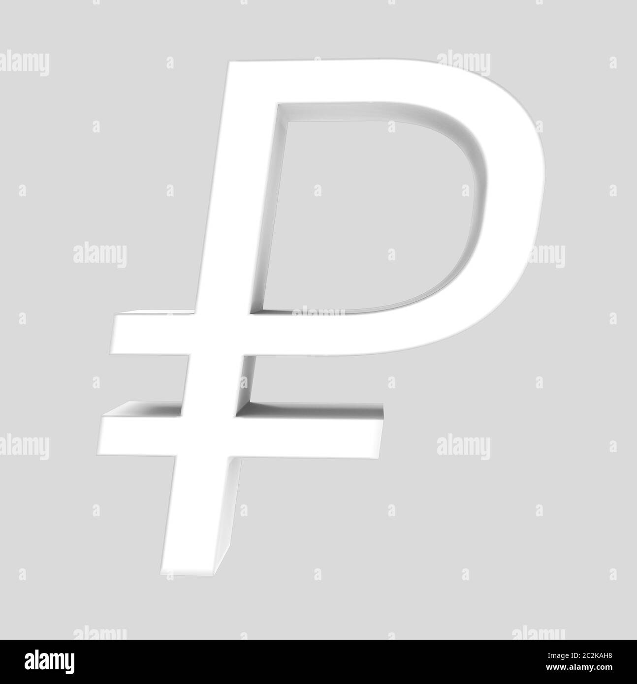 Ruble symbol sign isolated rouble RUB Russian ruble Currency Symbol 3d ...