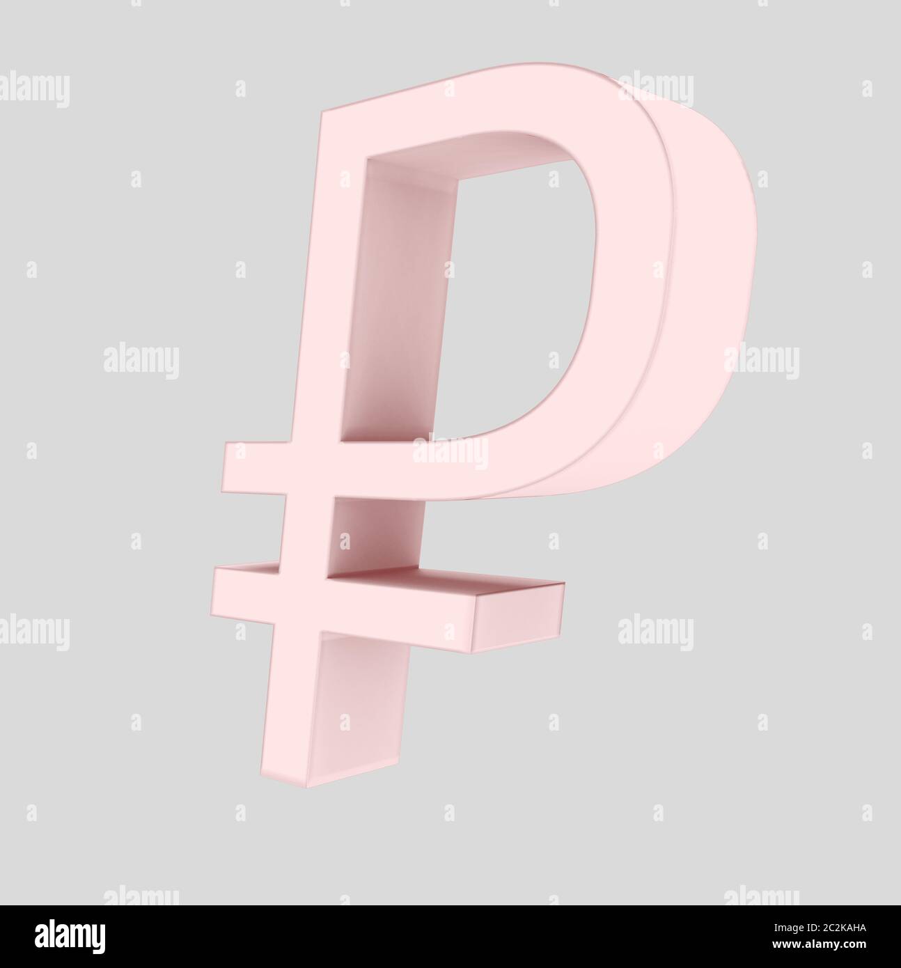Ruble symbol sign isolated rouble RUB Russian ruble Currency Symbol 3d ...