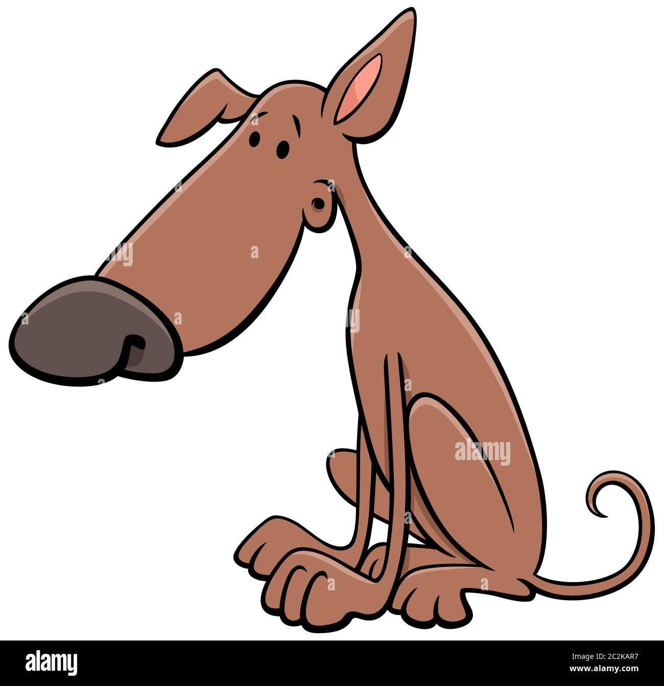 Cartoon illustration funny surprised dog hi-res stock photography and ...