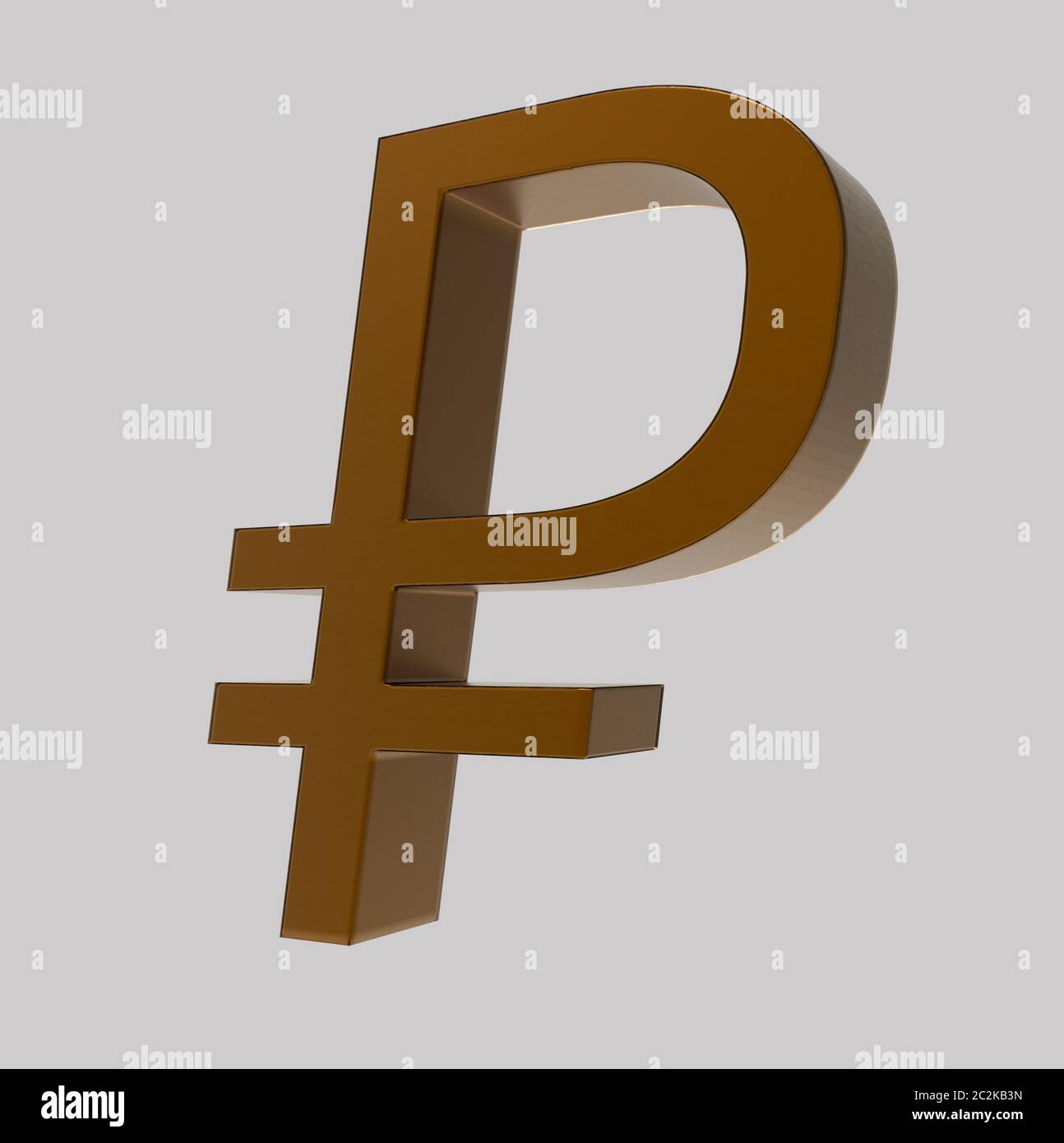 Ruble symbol sign isolated rouble RUB Russian ruble Currency Symbol 3d ...