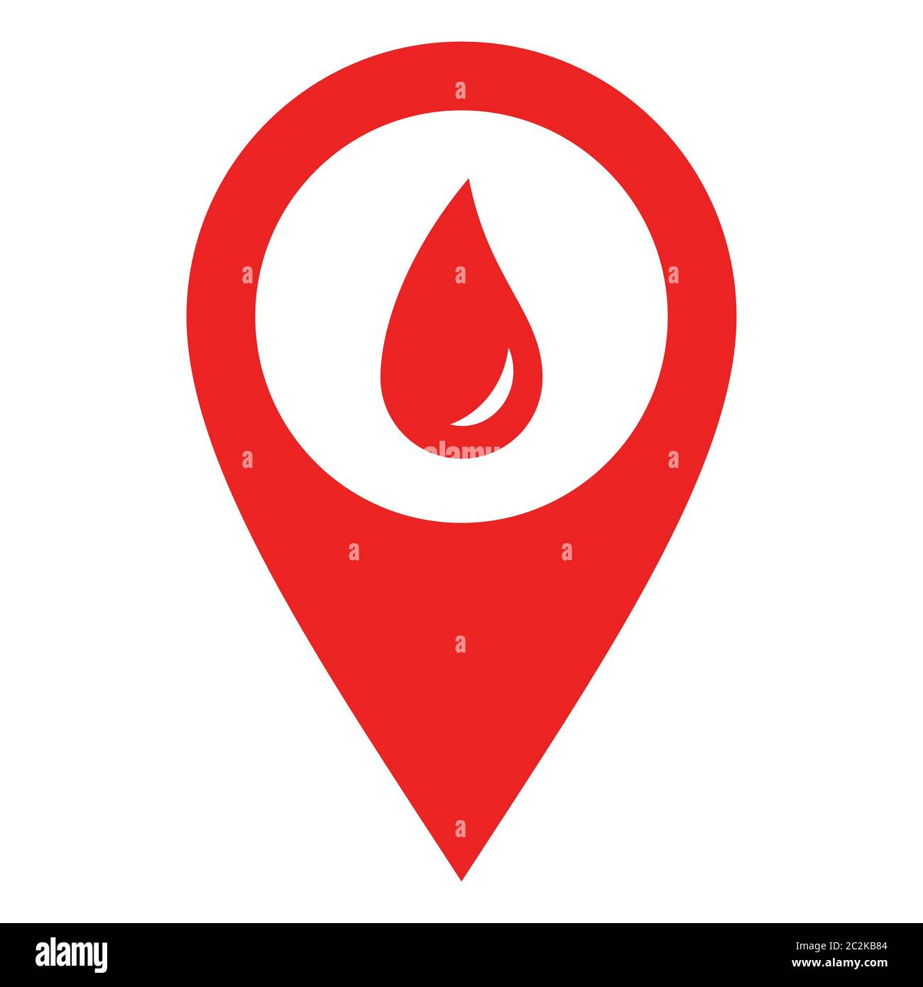 Water drop and location pin Stock Photo - Alamy