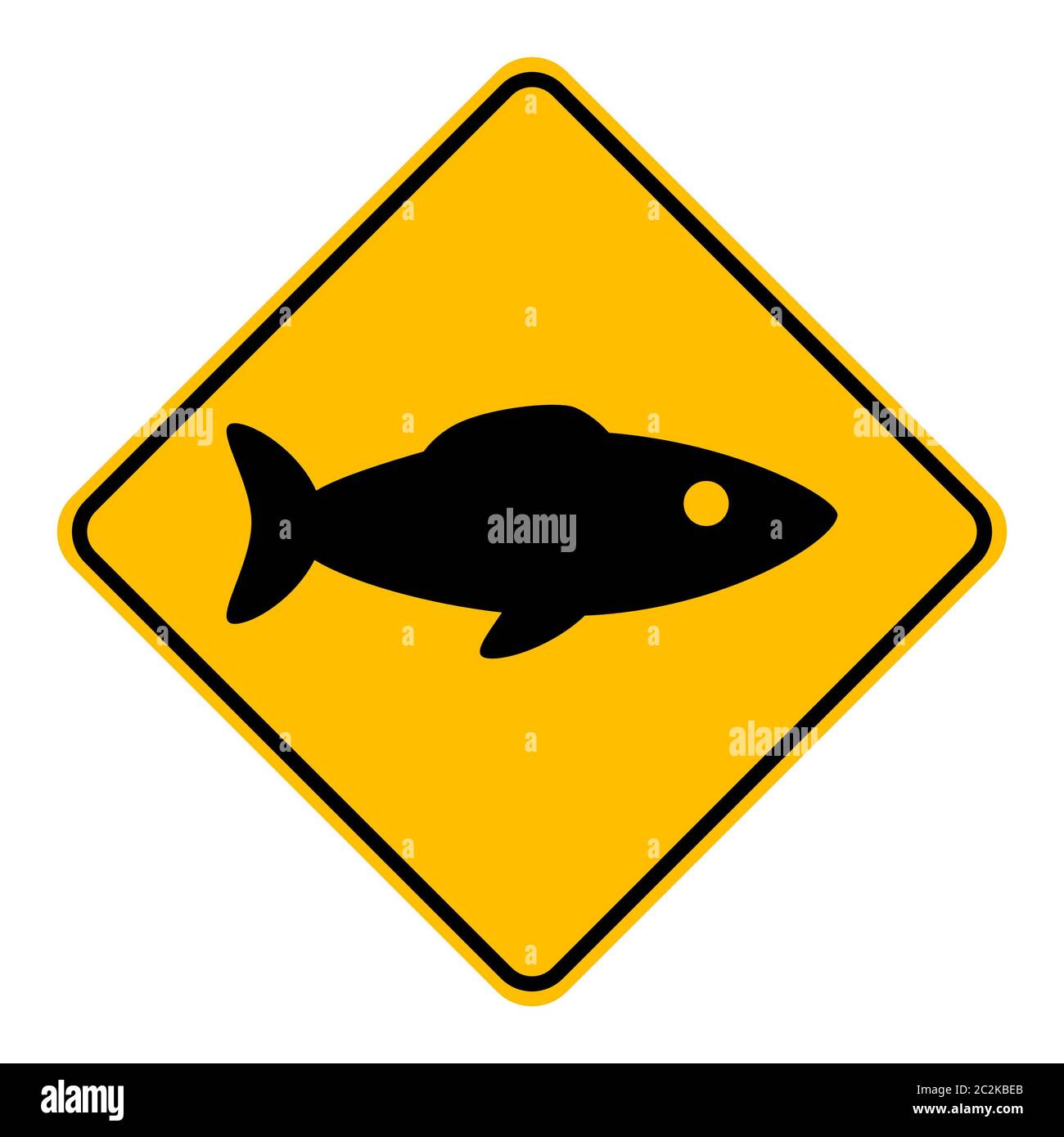Fish and road sign Stock Photo - Alamy